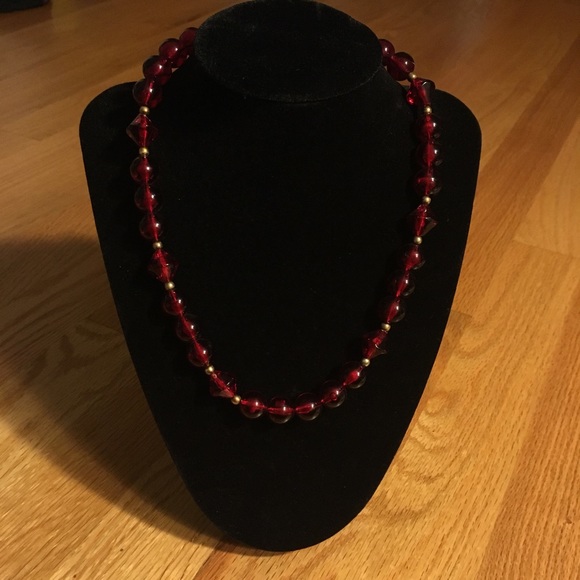 Jewelry | Ruby Red Costume Necklace | Poshmark